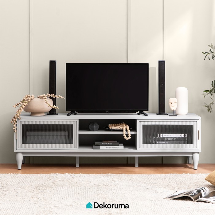 Jual Dekoruma LUMI Meja TV Minimalis dengan Pintu Sliding /Buffet Rak ...
