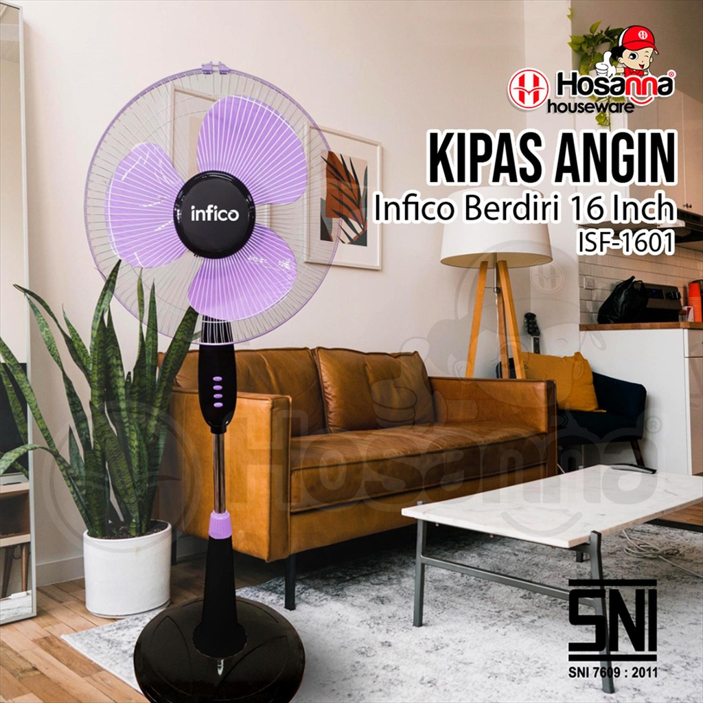 Jual Kipas Angin Berdiri Infico 16 Inch ISF-1601 / Stand Fan Kaki Bulat ...