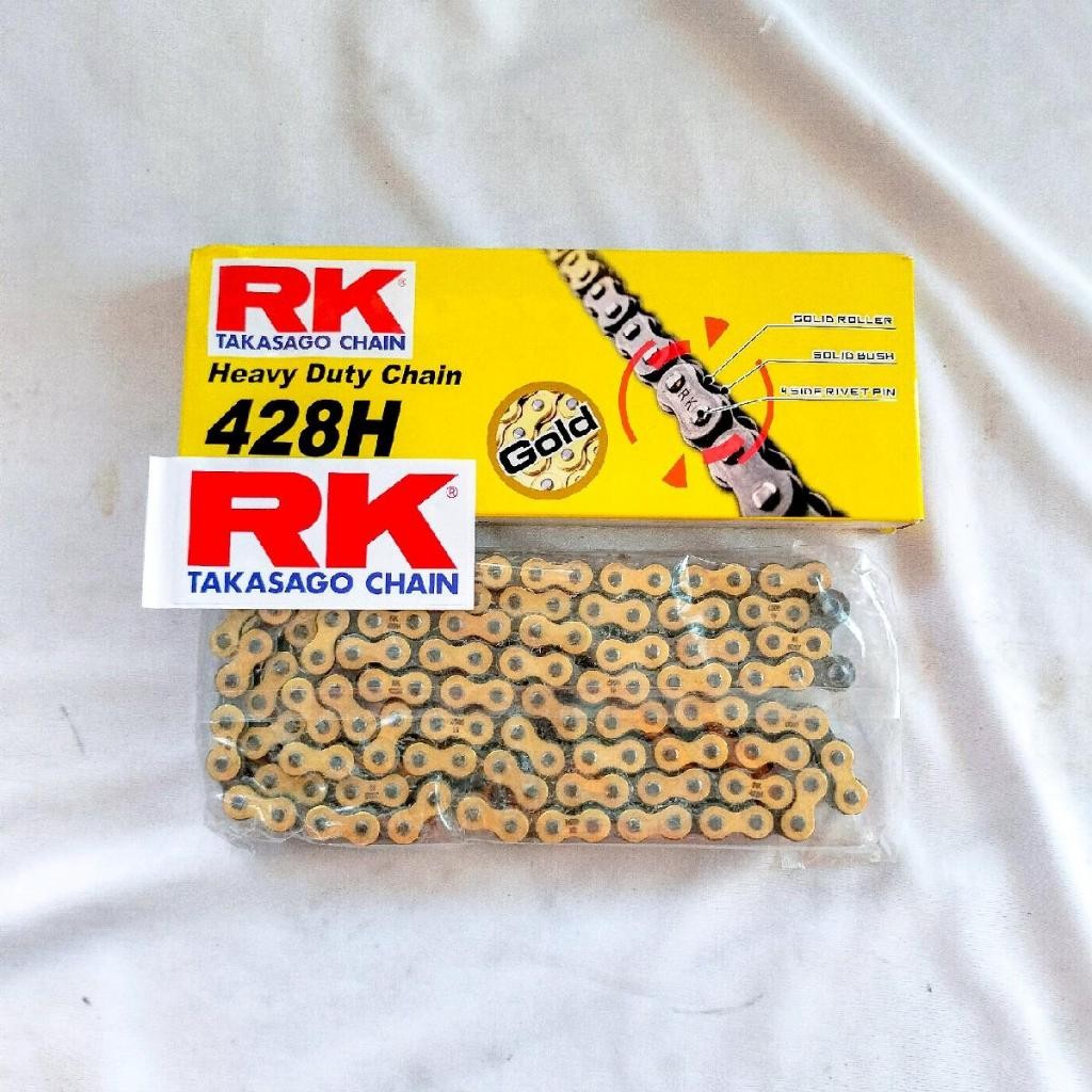 Jual RANTAI RK TAKASAGO CHAIN UKURAN 428 112L 128L 140L WARNA GOLD ORIGINAL | Shopee Indonesia