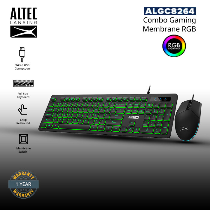 Jual Keyboard Mouse Gaming Combo Altec Lansing ALGC8264 -RGB Backlight ...