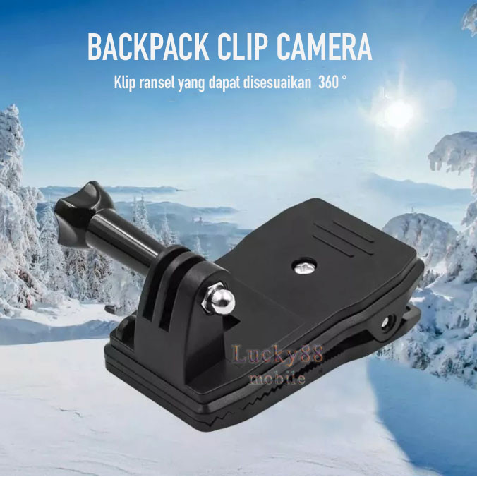 Jual 360° Backpack Clip Mounting For Camera Action Cam Gopro Klip ...