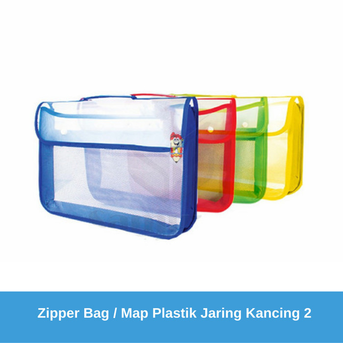 Jual Zipper Bag / Map Plastik Jaring Kancing 2 | Shopee Indonesia