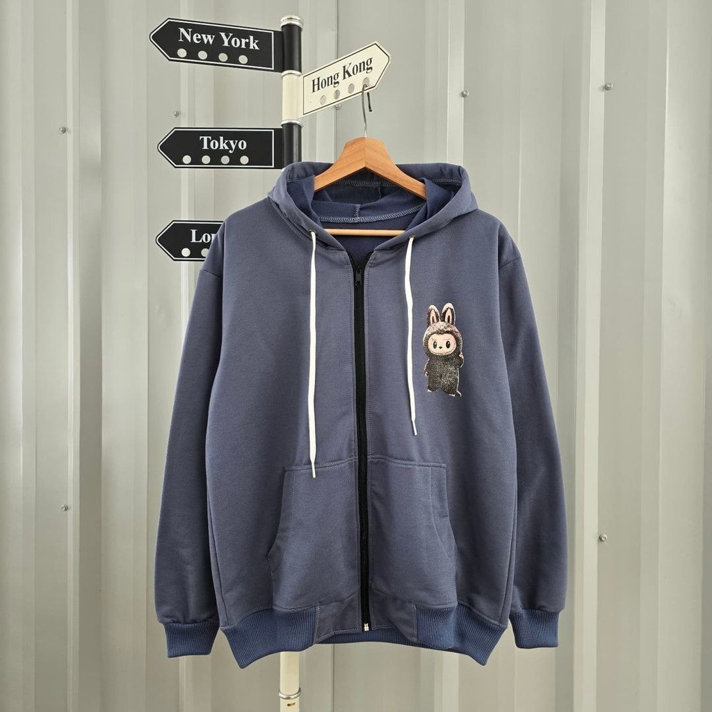 Jual Atnarta - Labubu Zipper Hoodie Jaket | Lucu Kartun Pria Wanita ...