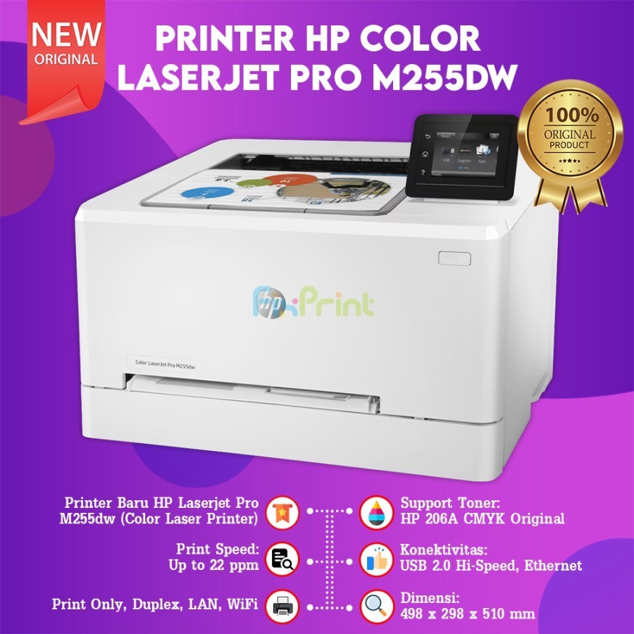 Jual FixPrint Printer HP Color Laserjet Pro M255dw Duplex Wifi LAN ...