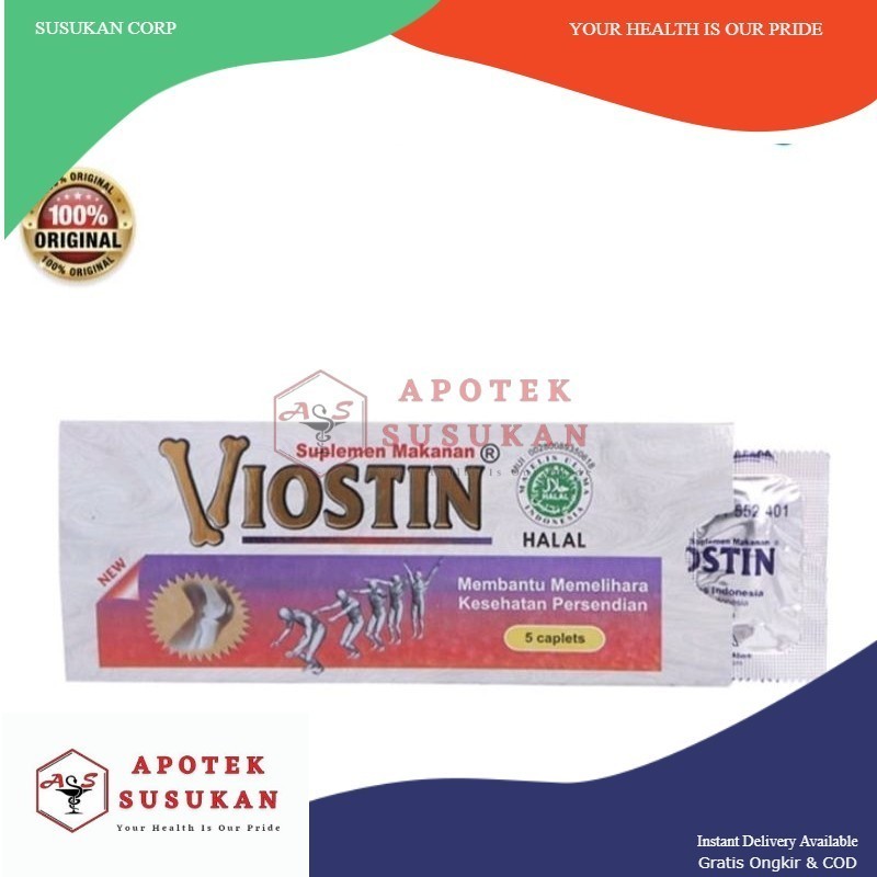 Jual Viostin halal STRIP isi 5 kaplet / Halal / sumplemen persendihan ...
