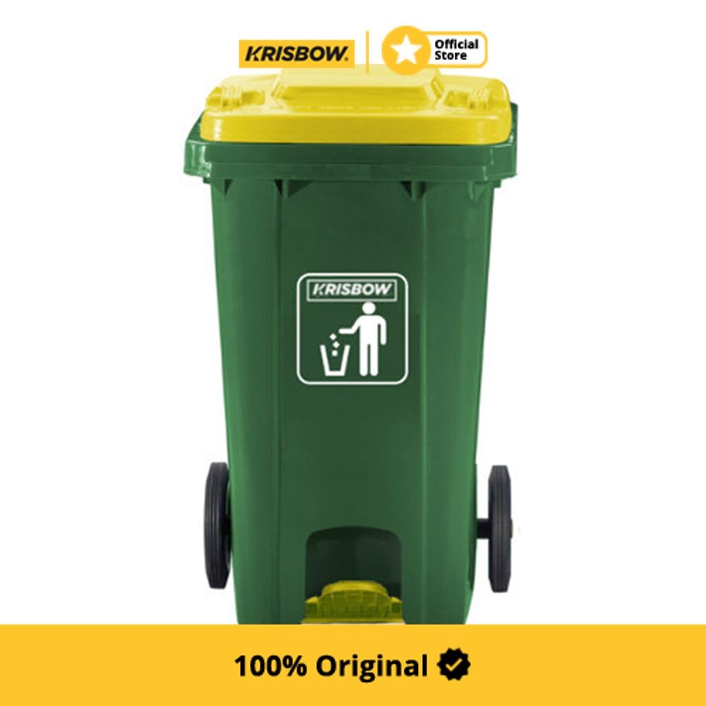 Jual Krisbow Dust Bin Tempat Sampah Outdoor Pedal 100 ltr | Shopee Indonesia