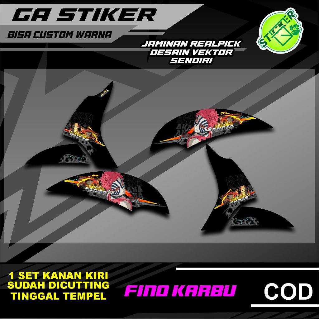 Jual STRIPPING MOTOR KEREN YAMAHA FINO KARBU AKAZA HAKUJI DEMON SLAYER ...