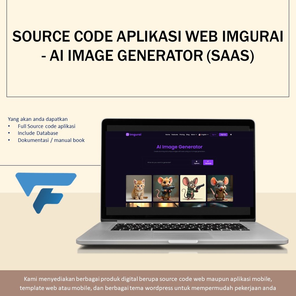 Jual SOURCE CODE APLIKASI WEB IMGURAI - AI IMAGE GENERATOR (SAAS) | Shopee Indonesia