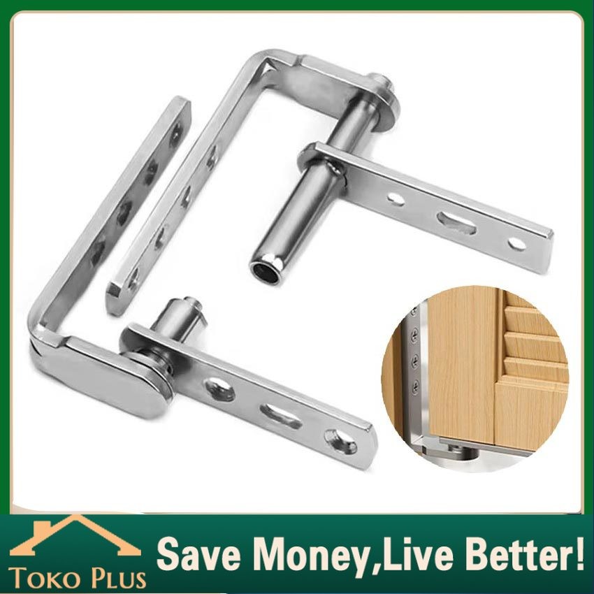 Jual 2Pcs Engsel Pivot Pintu Lipat Atas dan Bawah putar stainless ...