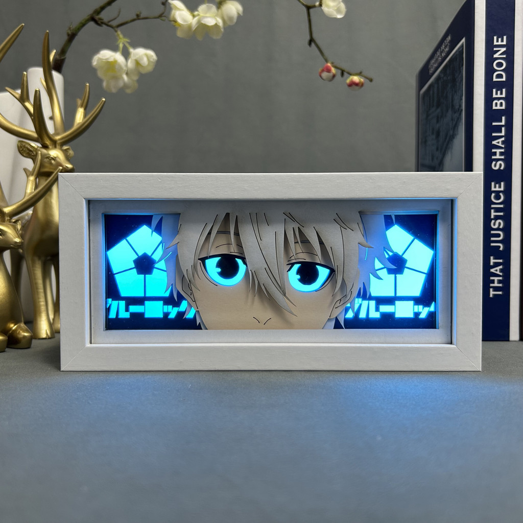 Jual Manga Lightbox Table Desk Lamp Paper Cut Shadow Box Blue Lock ...