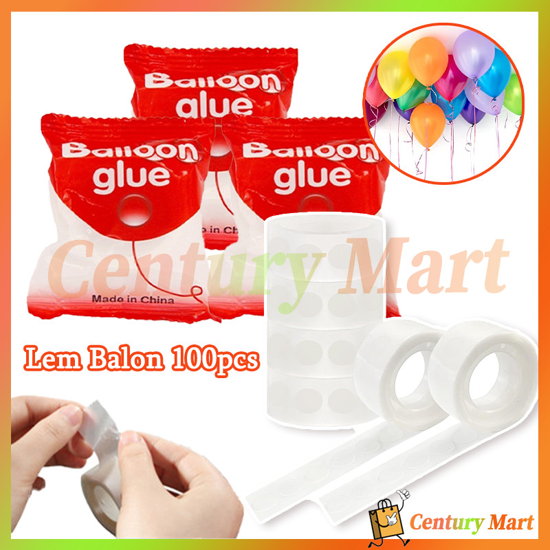 Jual Lem Balon 100pcs / perakat balon/Glue Dot/perekat balon glue dot 1 ...