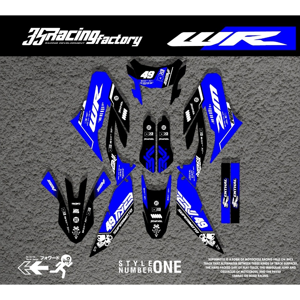 Jual decal wr155 / decal wr supermoto full body bisa custom desain ...