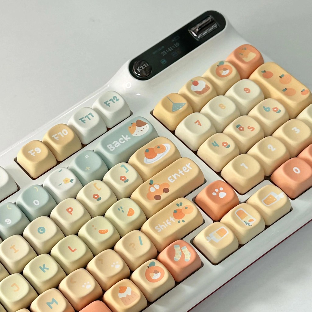 Jual Orange Soda Keycap 131 Keys XOA Profile PBT Five-sided Heat ...