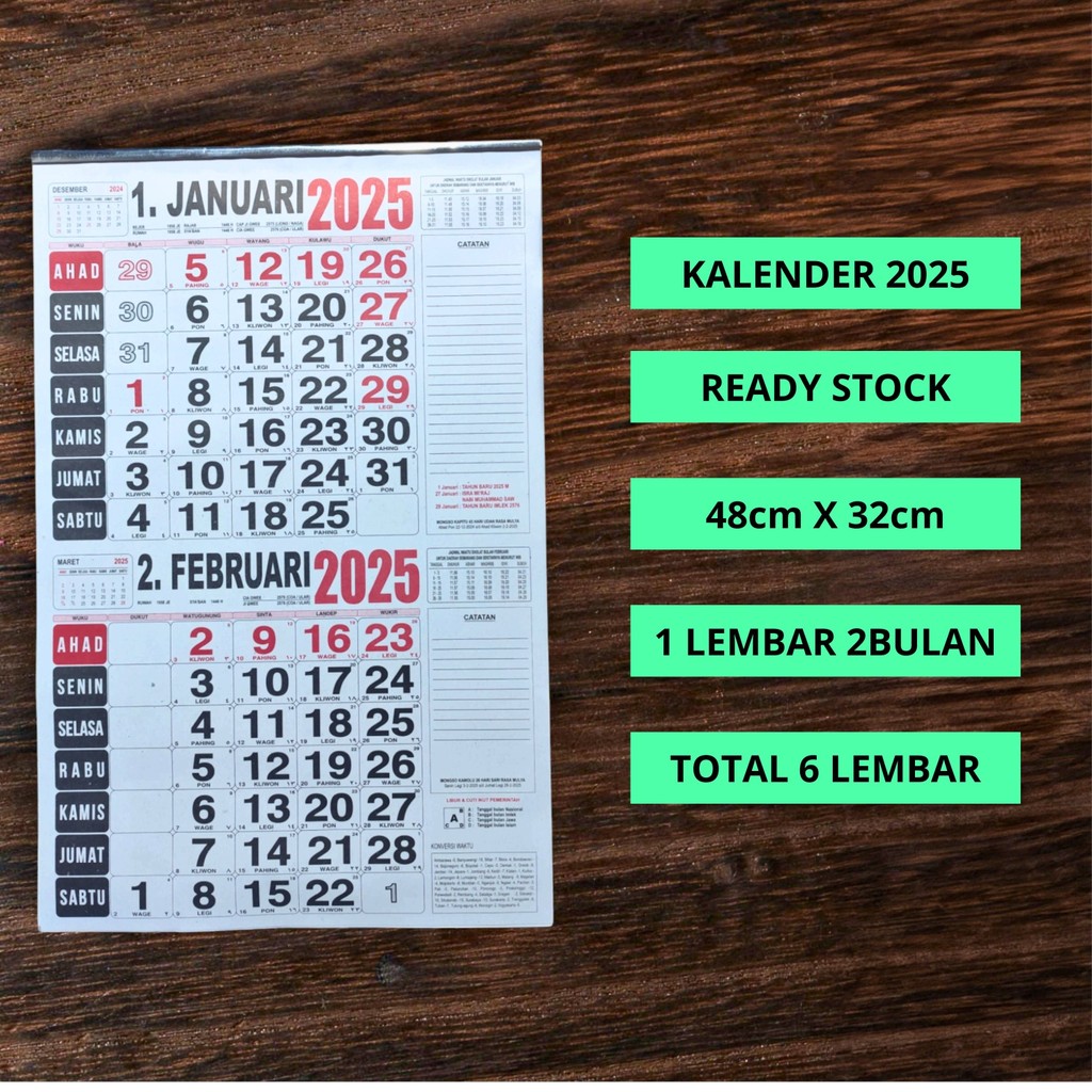 Jual KALENDER KERJA KECIL TAHUN 2025 | Shopee Indonesia