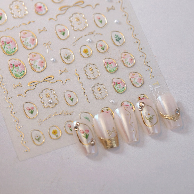 Jual TL-259 Sticker Kuku Tensor 5D Premium Motif Bunga / Nail Art ...