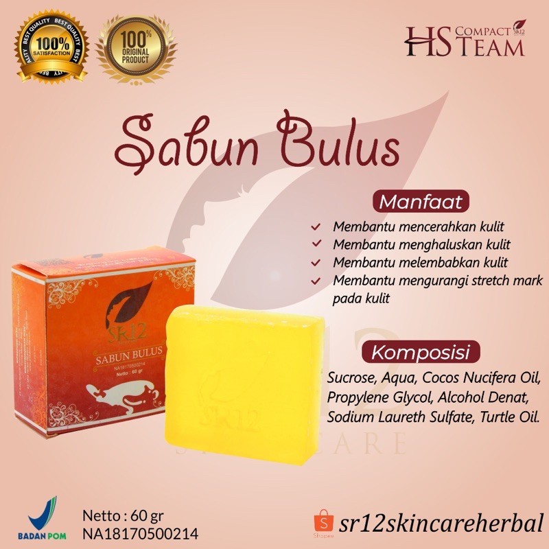 Jual (VIRAL) SABUN BULUS SR12 / SABUN BULUS HERBAL / HERBAL SOAP BULUS ...