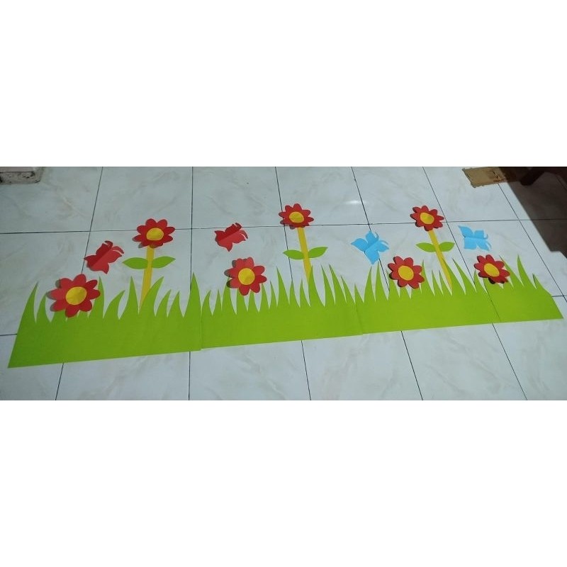 Jual Hiasan Dinding Bawah Papan Tulis Kelas Bunga dan Rumput | Shopee ...