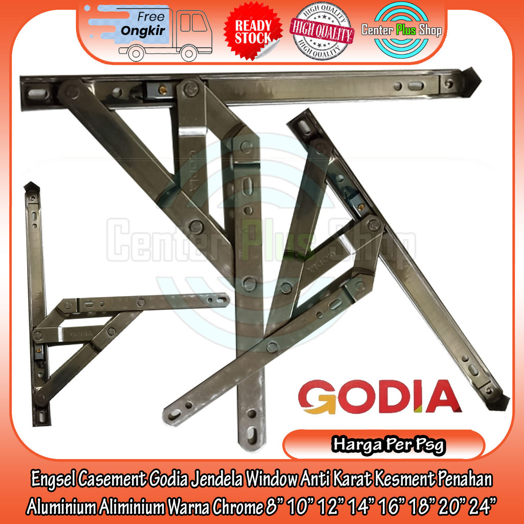 Jual Godia Engsel Casement Jendela Ukuran Warna Chrome 8” 10” 12” 14 ...