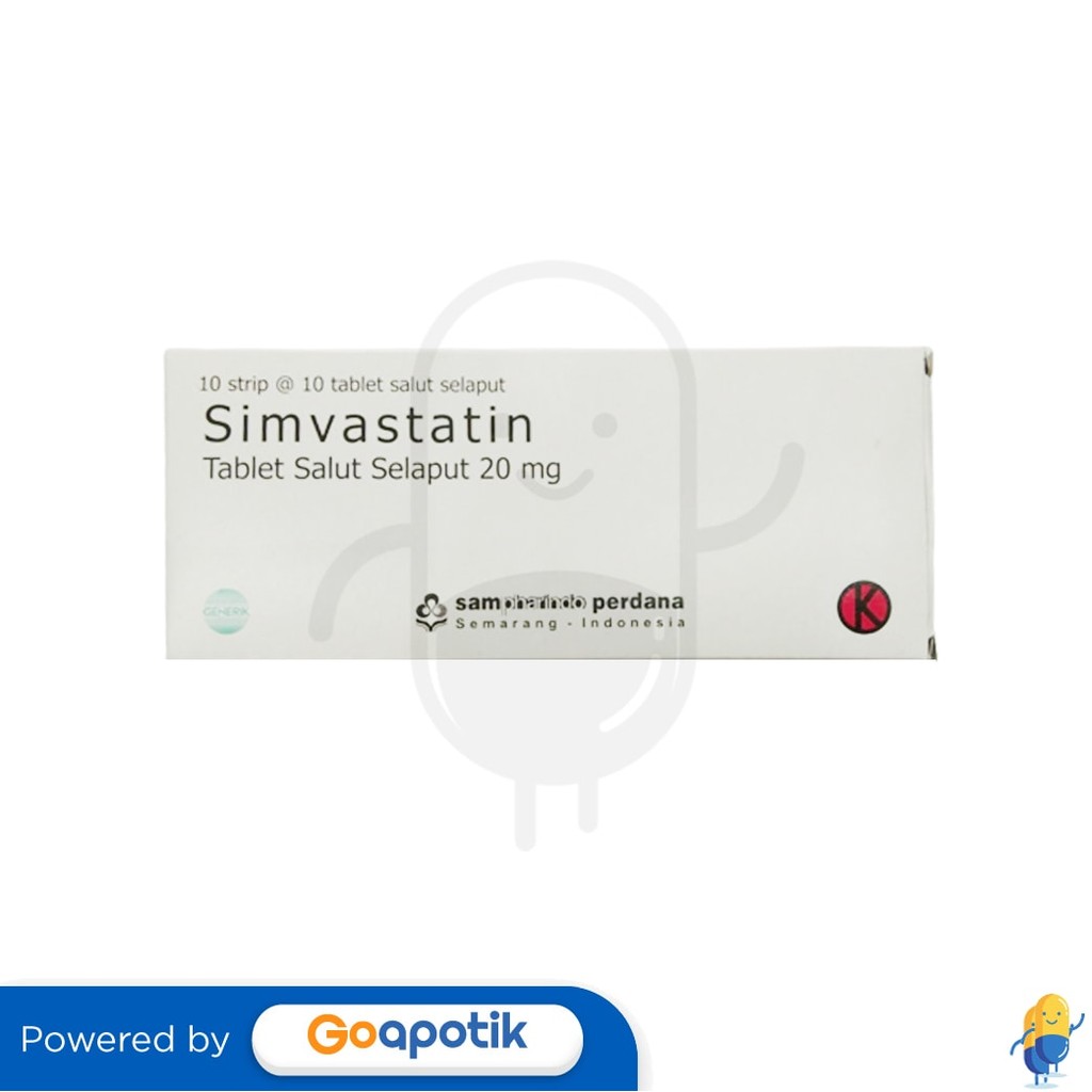 Jual Simvastatin Sampharindo 20 Mg Box 100 Tablet | Shopee Indonesia