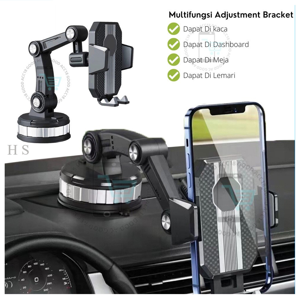 Jual HS - Holder Hp Mobil 4 in 1 HD-61 Dudukan Handphone Universal ...