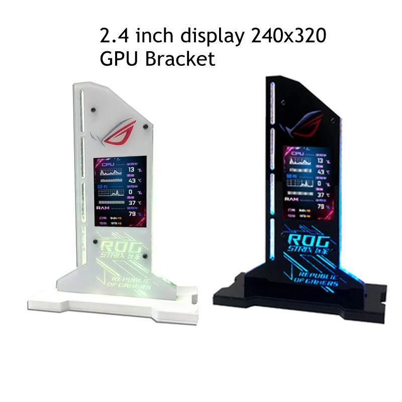 Jual ROG VGA Holder Video Graphic Card Bracket 2.4 inch Screen LCD ...