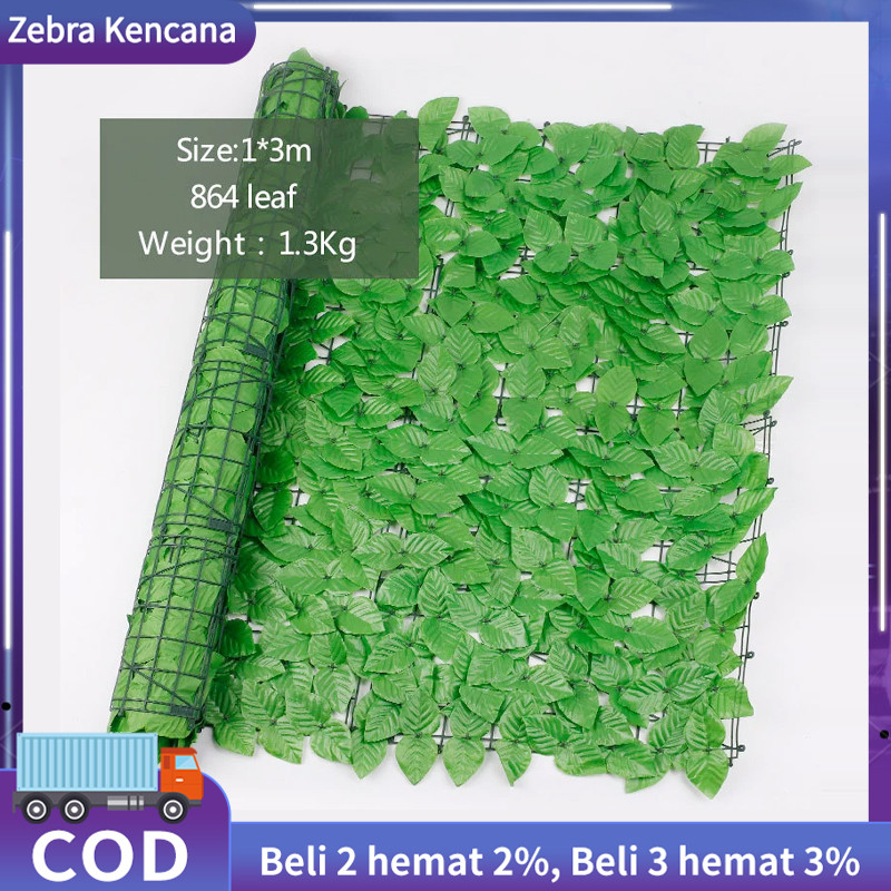 Jual Rumput Dinding Sintetis Dekorasi Dinding Daun Rambat Pagar 3 Meter ...