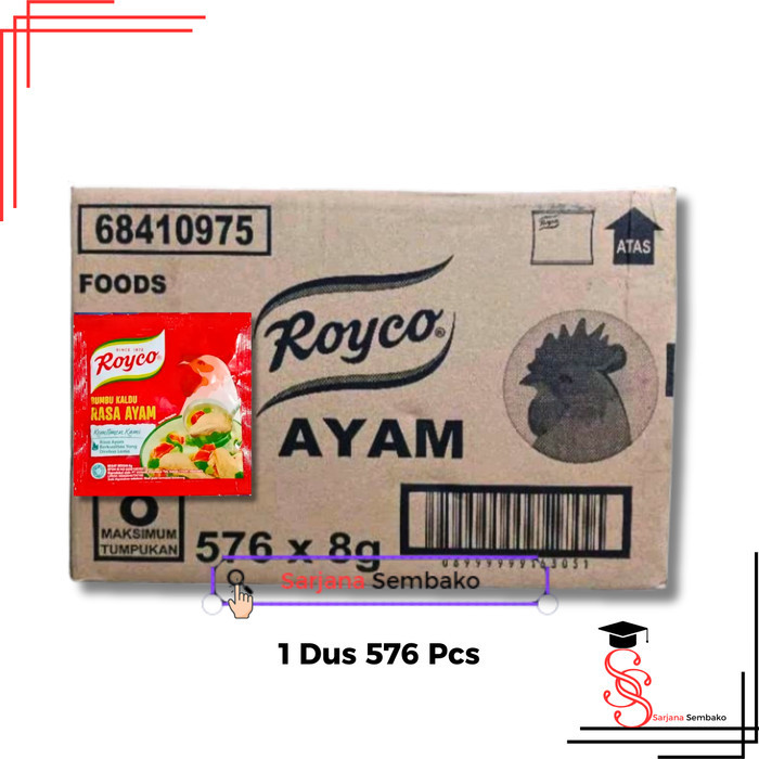 Jual Royco Ayam Sachet 8 Gram Penyedap Rasa - 1 Dus 576 Pcs | Shopee Indonesia
