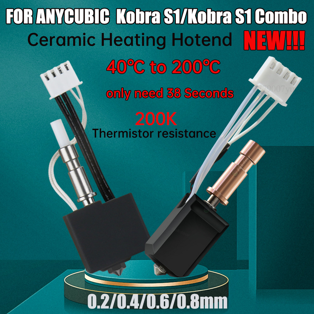 Jual New Ceramic Heating Hotend For Kobra S1/S1Combo 24V 48W Hot end For Anycubic Kobra S1 ...