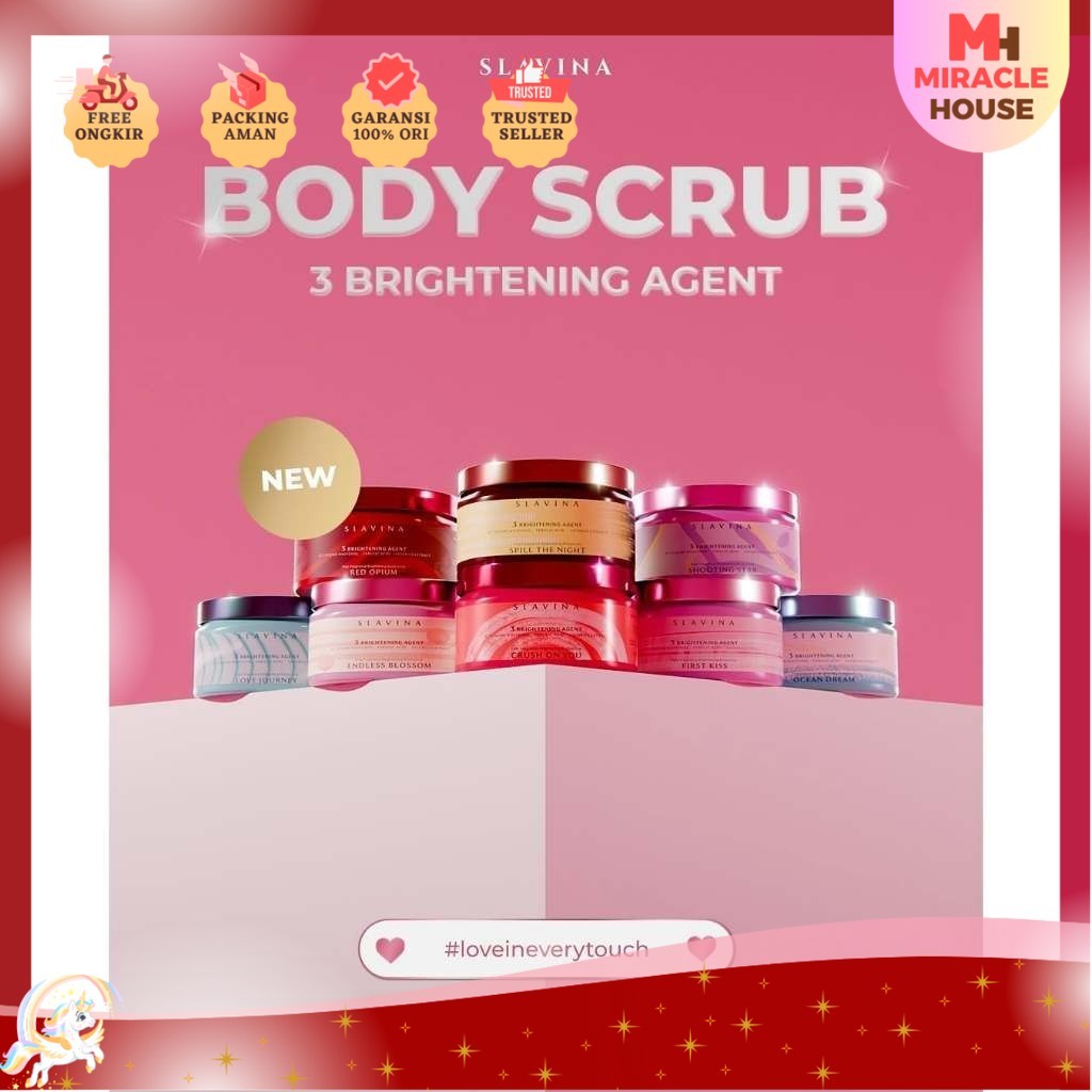 Jual SLAVINA Body Scrub 300gr Spill The Night Kiss Ocean Star Red Opium ...