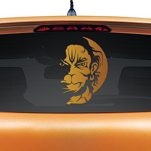 Jual Vayuputhra Hanuman Car Sticker gold Colour Vinyl/ Hanuman Car ...