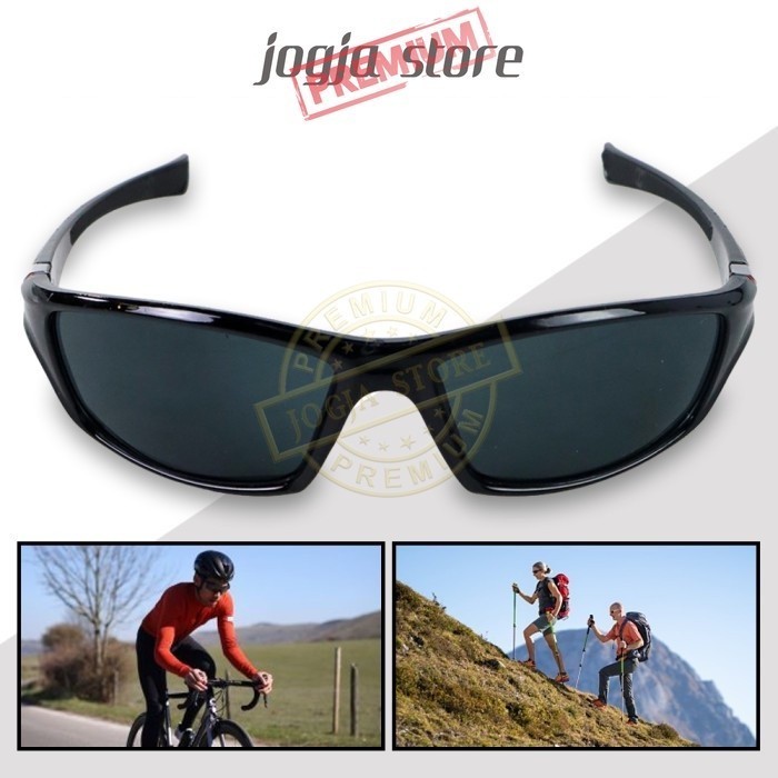 Jual Kacamata Hitam Pria Outdoor Sunglasses Anti UV400 Kacamata Olahraga | Shopee Indonesia
