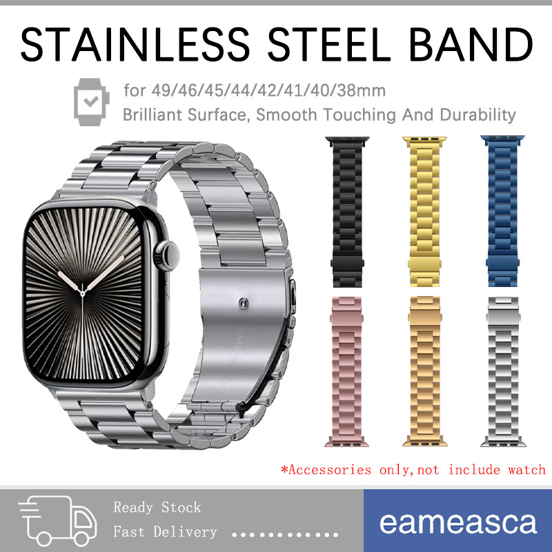 Jual Stainless Steel Strap Untuk Apple Watch SE 3 2 49mm 46 45 41 38 40 ...