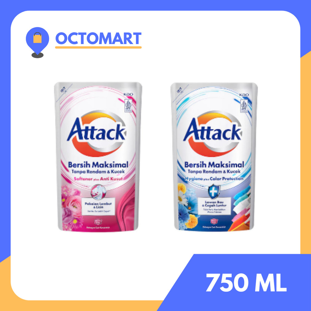 Jual ATTACK Deterjen Cair 750ML / Plus Softener / Hygiene Plus 750 ML | Shopee Indonesia