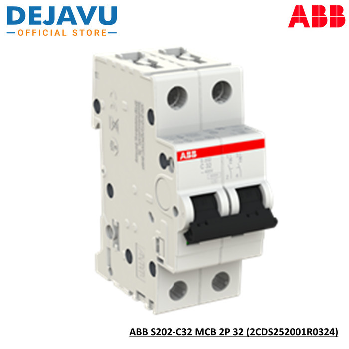 Jual MCB 2P 32A ABB S202-C32 / Miniature Circuit Breaker - 2P - C - 32 A - 6kA (2CDS252001R0324 ...