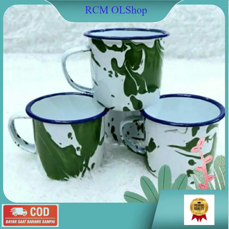 Jual RCM Murah Mug Enamel Motif Blirik / Gelas Jadul Brilik 7 cm ...
