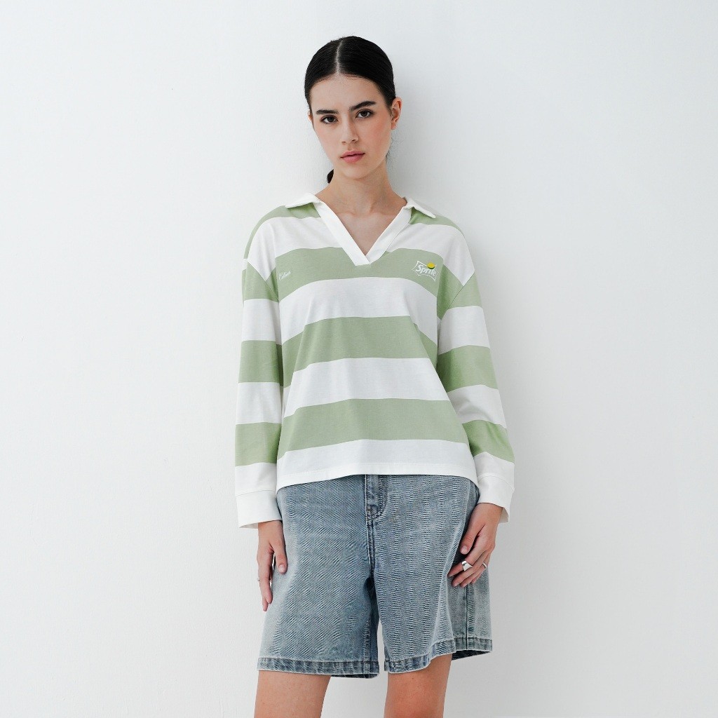 Jual CELCIUS WOMAN Sprite Long Sleeve Polo TShirt LIN000007W Hijau ...