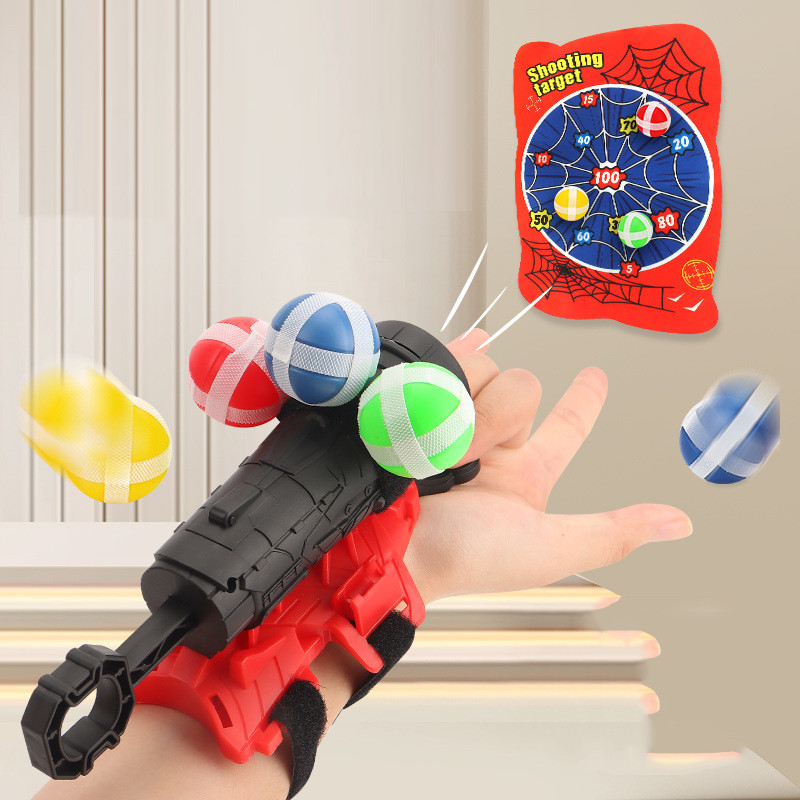 Jual Wrist Catapult Ball Gun Sticky Ball Target Shooting Family ...