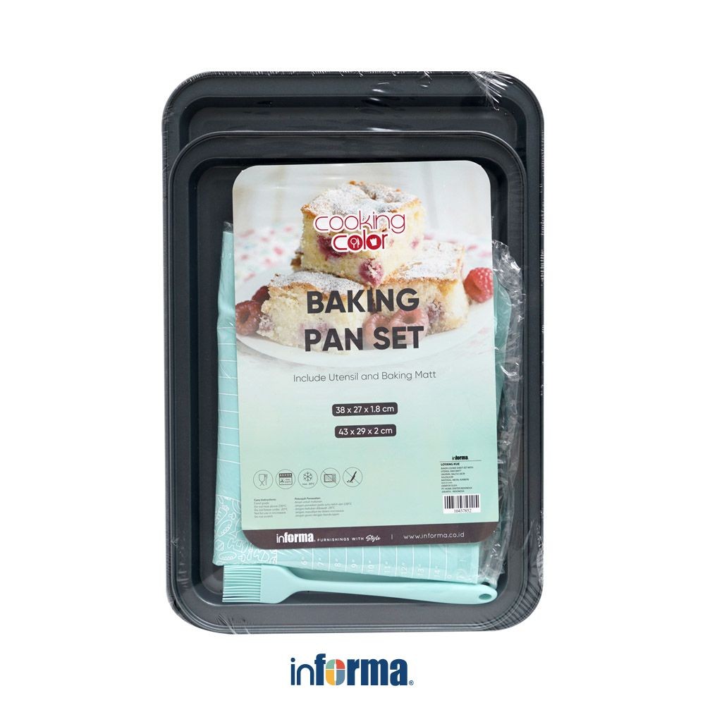 Jual Informa Cooking Color Set 2 Pcs Loyang Kue Dengan Utensil & Matt ...