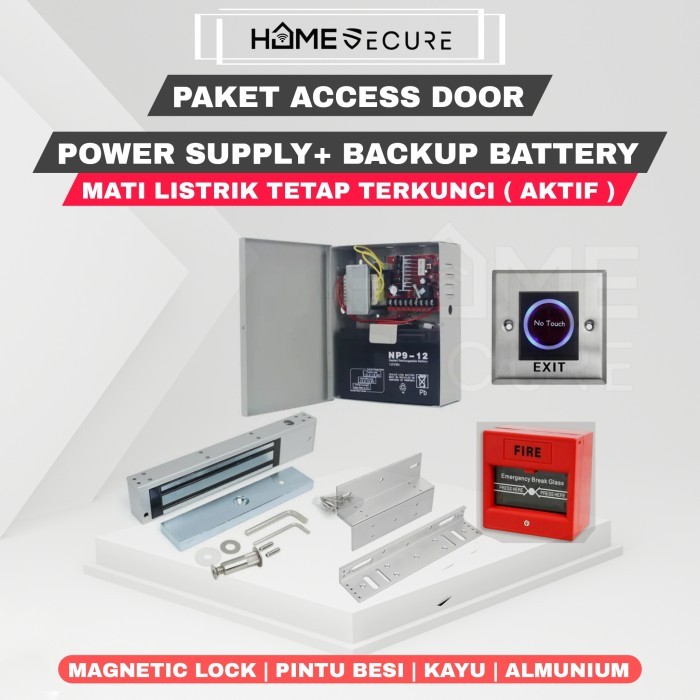 Jual Paket Access Door Power Supply Box + Baterai / Paket Akses Control ...