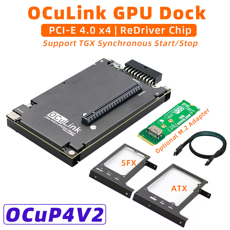 Jual OCuP4V2 OCuLink External Graphics Card Dock PCI-E 4.0 x4 ReDriver ...