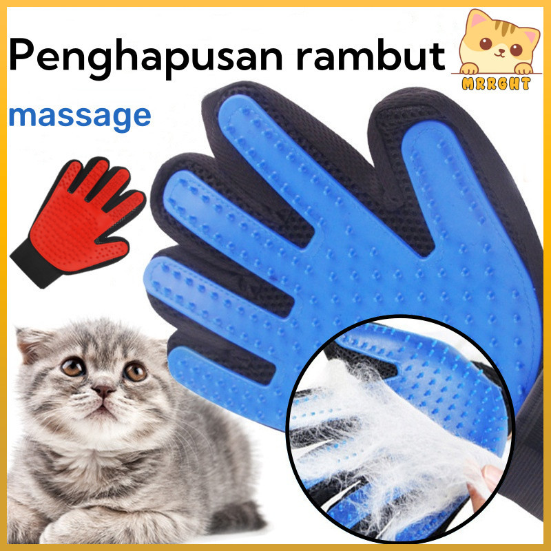 Jual Sarung Tangan Kucing Hewan Sisir Mandi Brush Sikat Sisir Pembersih ...