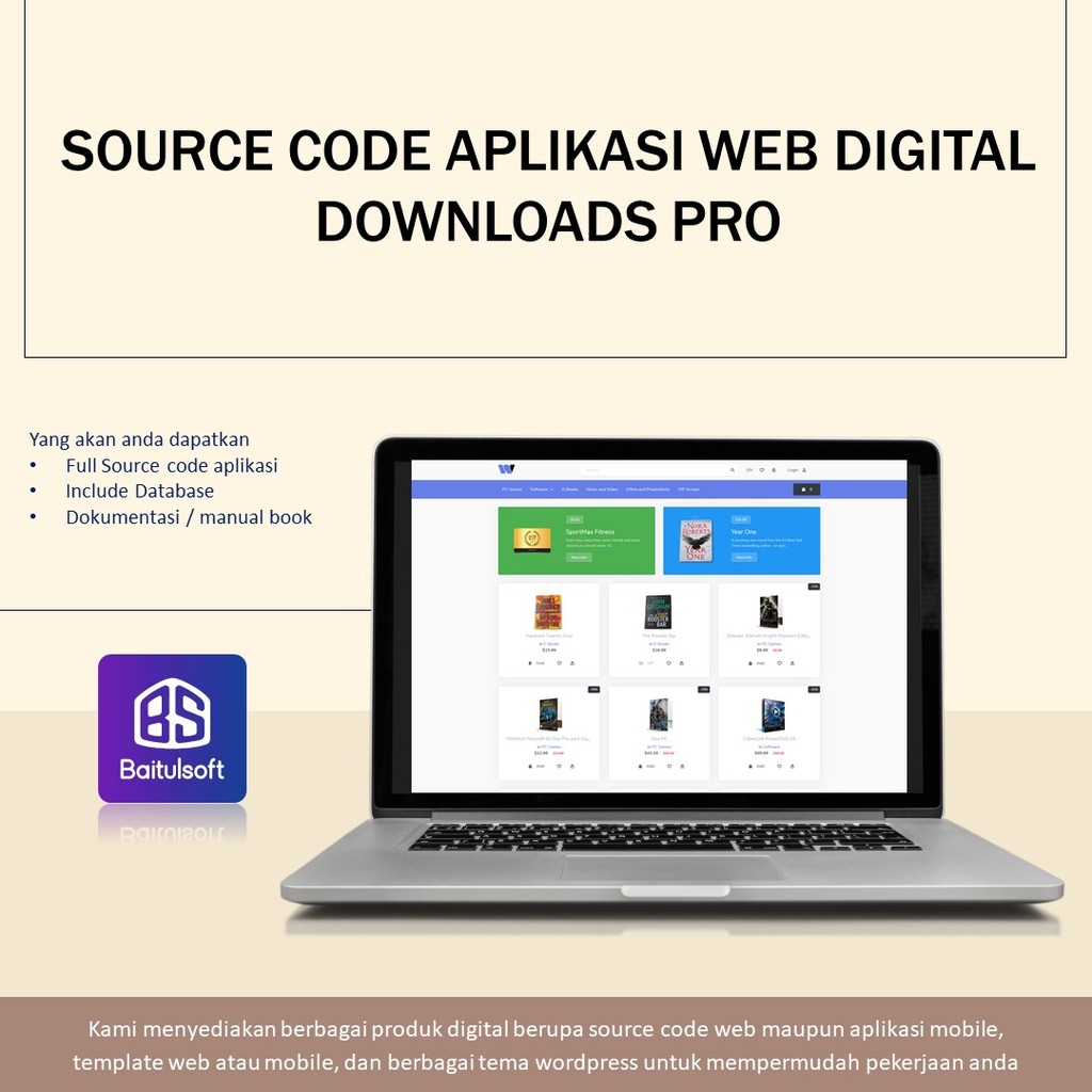 Jual SOURCE CODE APLIKASI WEB DIGITAL DOWNLOADS PRO | Shopee Indonesia