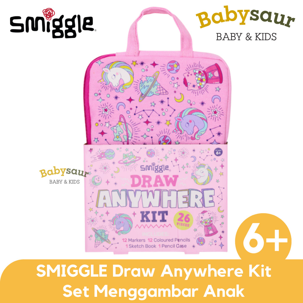 Jual SMIGGLE 100% Original Draw Anywhere Kit Set Mainan Edukasi Seni ...