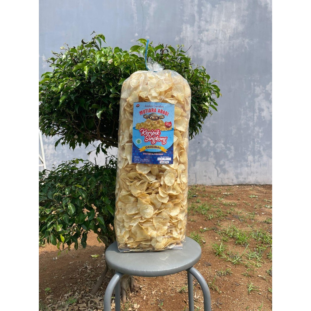 Jual Kripik Keripik Singkong Original 1KG Mutiara Abadi | Shopee Indonesia