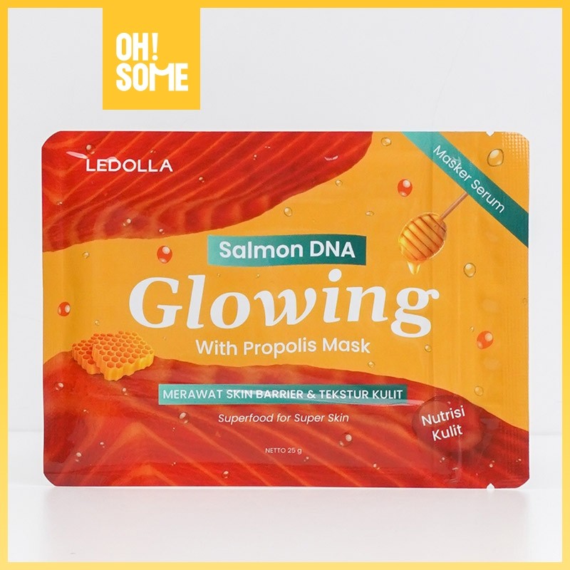 Jual OHSOME-LEDOLLA·Salmon DNA with Propolis Glowing Mask 25g | Shopee ...