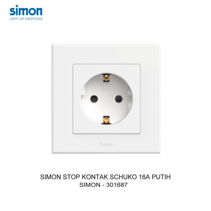 Jual SIMON STOP KONTAK SCHUKO 16A PUTIH | Shopee Indonesia