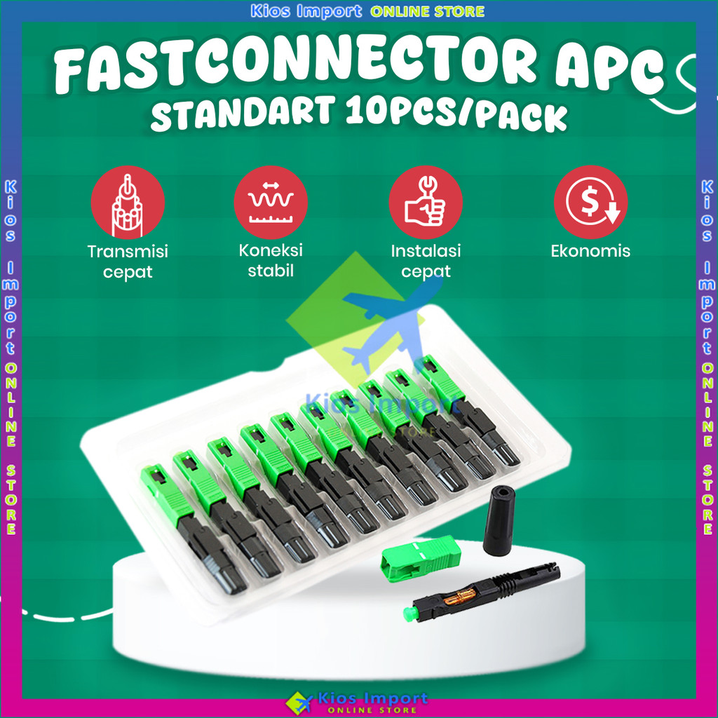 Jual FTTH sambungan APC Biasa Konnector Fiber Optik Connector FASCON ...