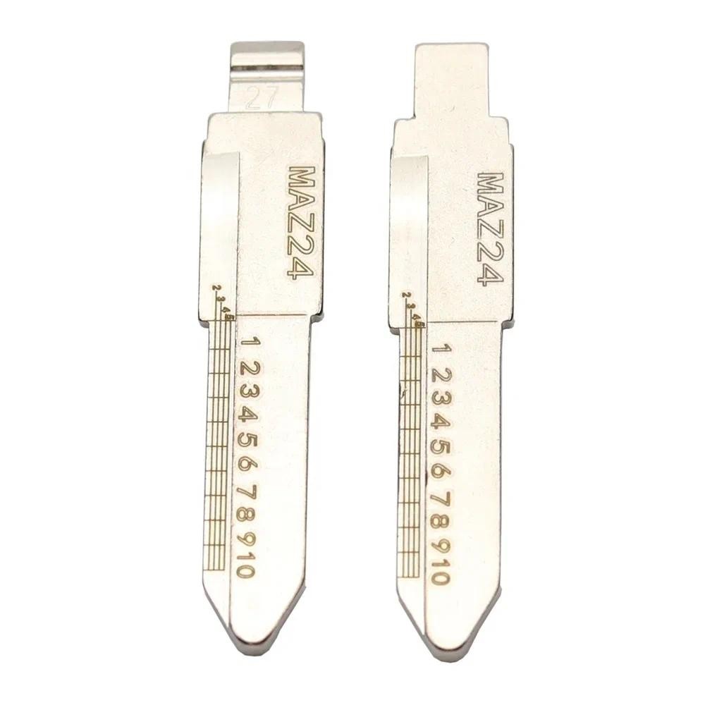 Jual Car blank Key with Graduation Scale Lineation for Mazda Scale Key ...