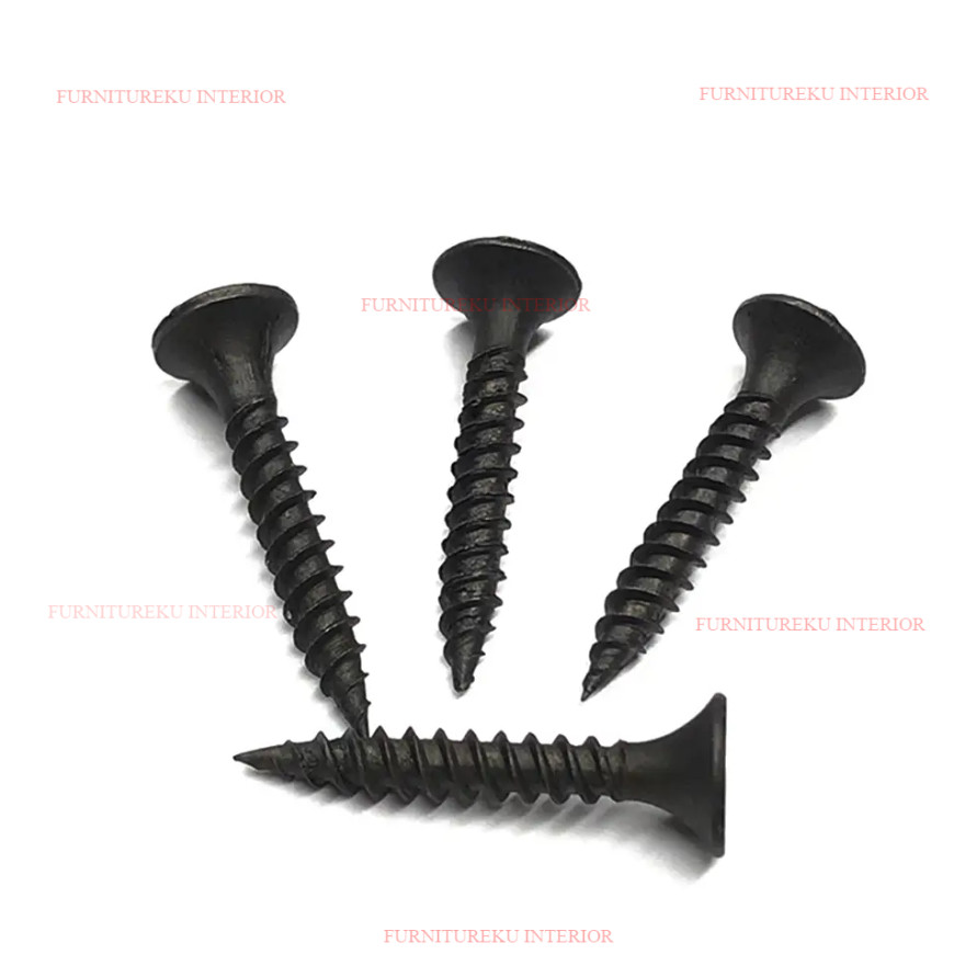 Jual Skrup gypsum / skrup plafon pvc / sekrup drywall hitam per kotak 1kg / skrup plafon ...