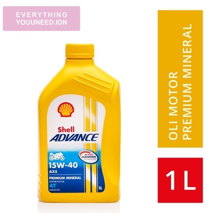 Jual Oli Motor Shell Advance 4T AX5 15W-40 (1L) | Shopee Indonesia
